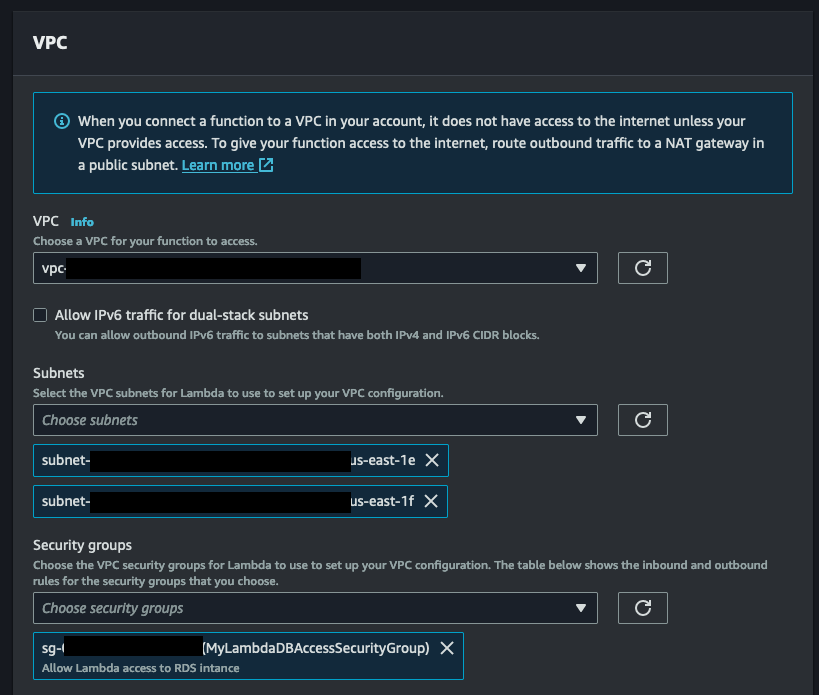 How to Seamlessly Connect a VPC to Your Lambda Function